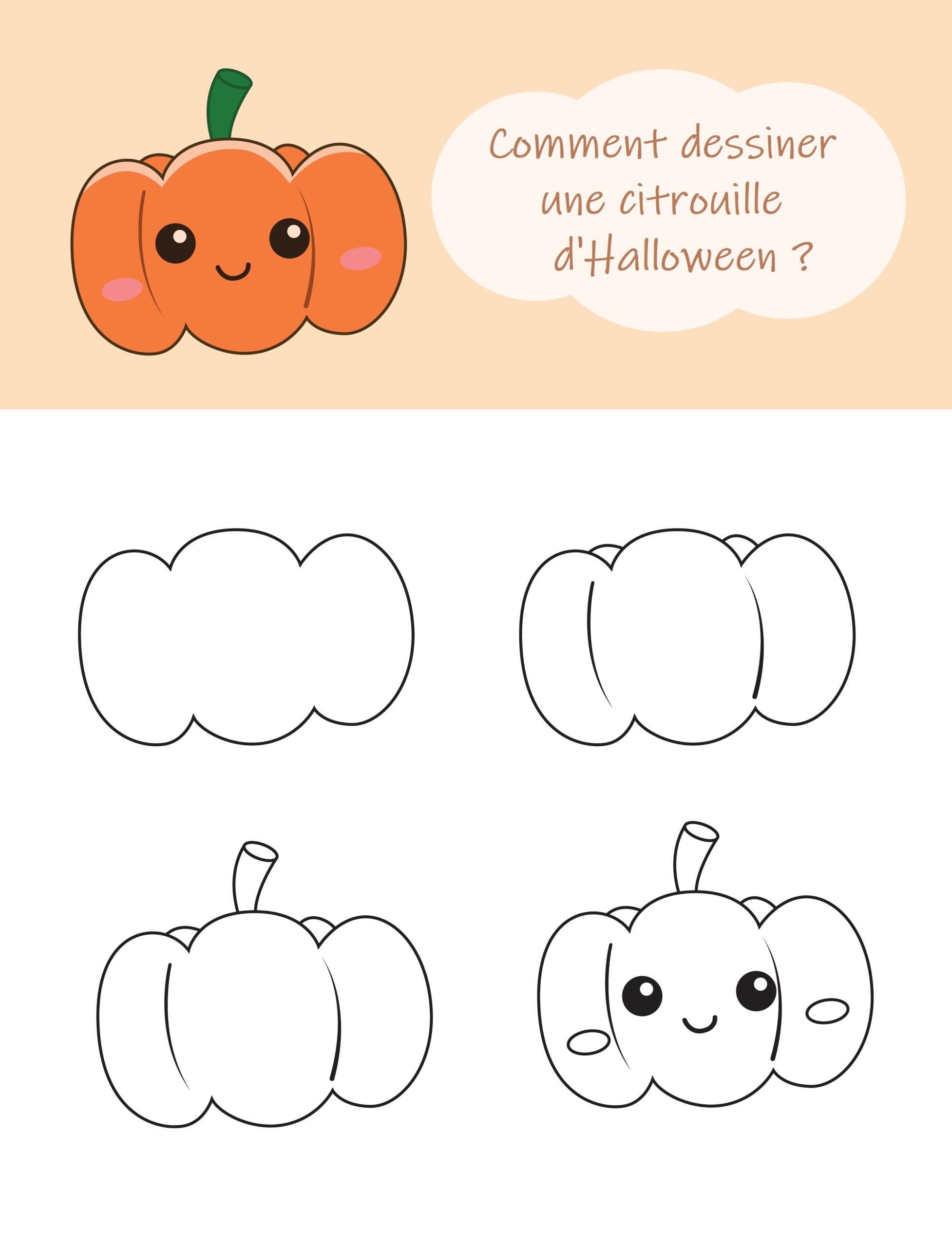 Comment dessiner une citrouille d'Halloween